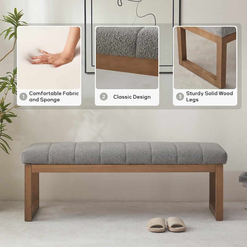 45" Entryway Upholstered Bench Shoe Rack Bench - On Sale - Overstock - 41629174